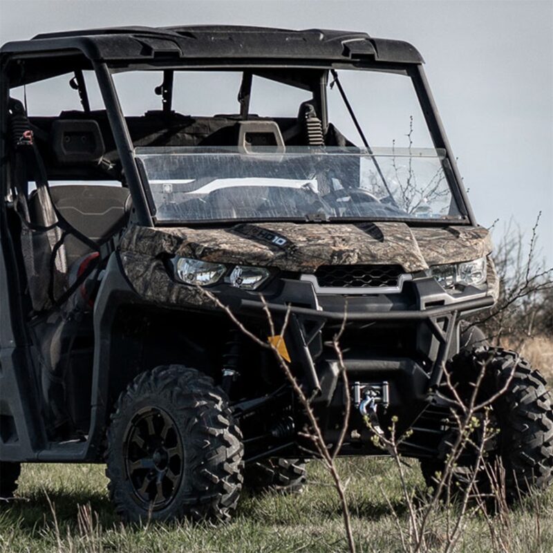 Motorcycle Stereo SAUTVS Mesh Grille With LED Light For Can-Am Defender ...